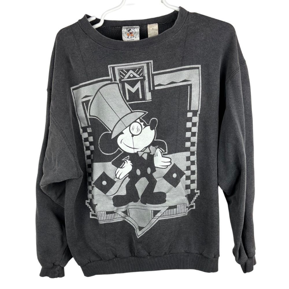 Mickey Monopoly Man Vintage Gray Rare Sweatshirt J G … - Gem